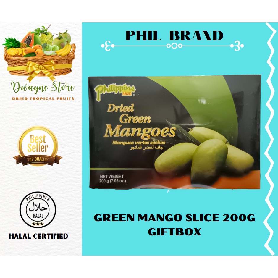 DRIED GREEN MANGO SLICE 200G GIFTBOX , PHILIPPINE BRAND | Shopee Philippines