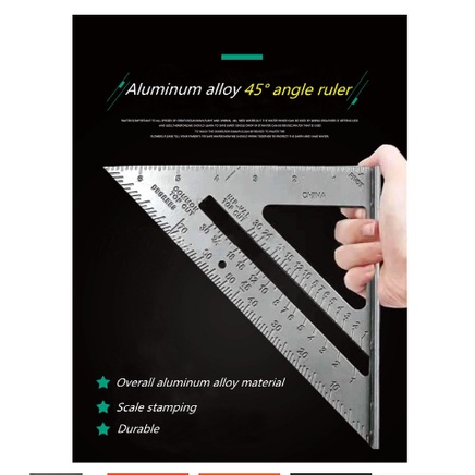 Triangle Ruler Carpenter Square Speed Square Layout 7'/12' | Shopee ...