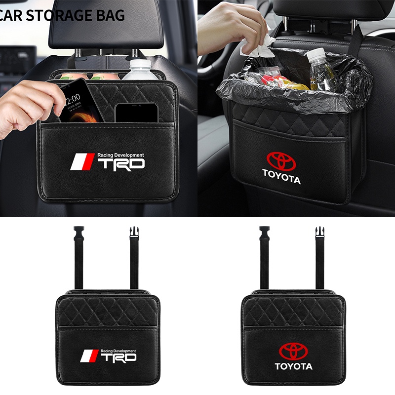 Leather Car Seat Back Organizer Bag Multi Function Storage Bag For ...
