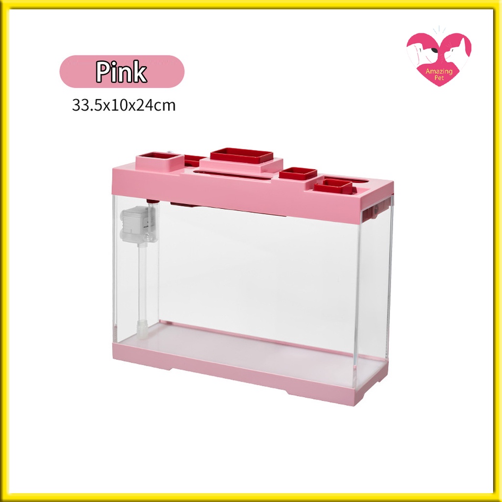 Smart Aquarium kit 1.5 Gallon Betta Fish Tank self Cleaning , with ...