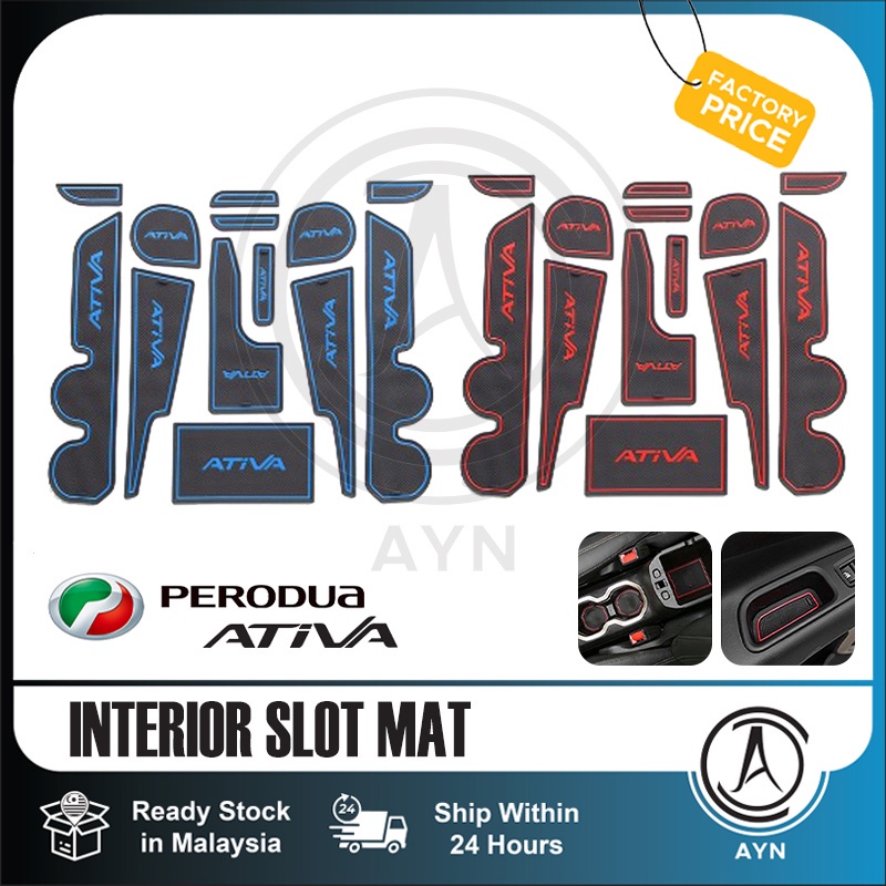 Perodua Ativa Interior Slot Mat Rubber Mat Anti-slip Mat Accessories ...