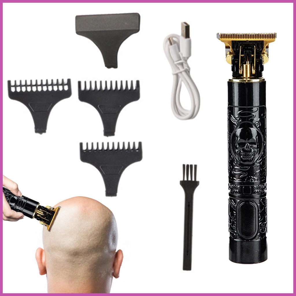T9 Beard Trimmer Machine Zero Gapped Detail Beard Shaver With Skull ...