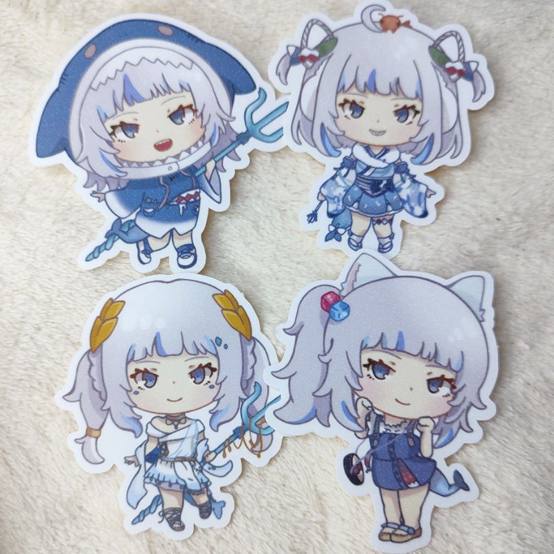 Hololive Gawr Gura version sticker vtuber cute chibi | Shopee Philippines