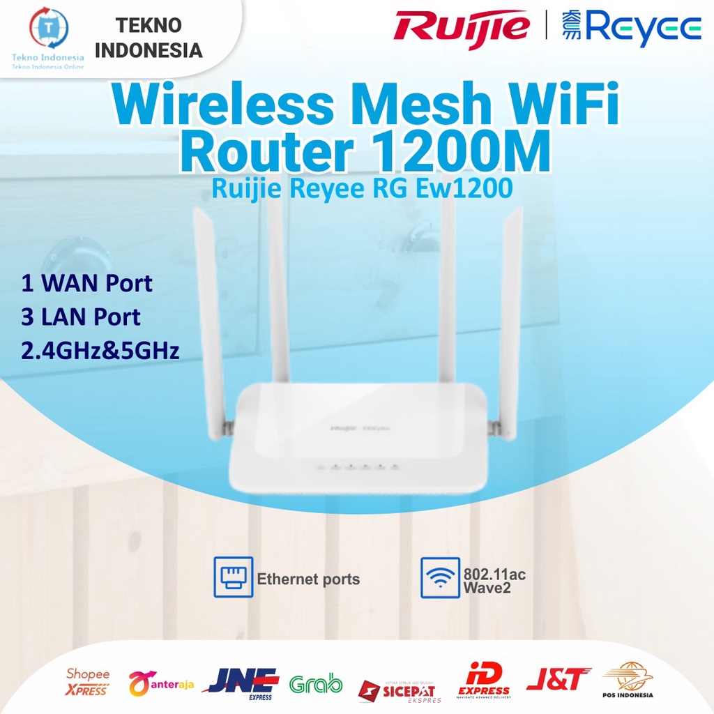 Ruijie Reyee RG EW1200 Dual Band Wireless Mesh WiFi Router 1200M ...