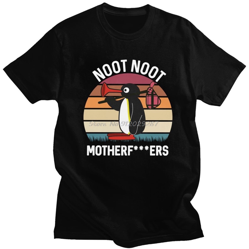 Kawaii Anime Noot Noot Pingu T Shirt Men Pure Cotton Penguin Meme Tee ...