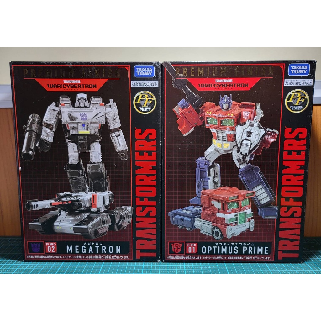Transformers TF PF WFC-01 Optimus Prime & PF WFC-02 Megatron (Takara Tomy Premium Finish) Set of ...