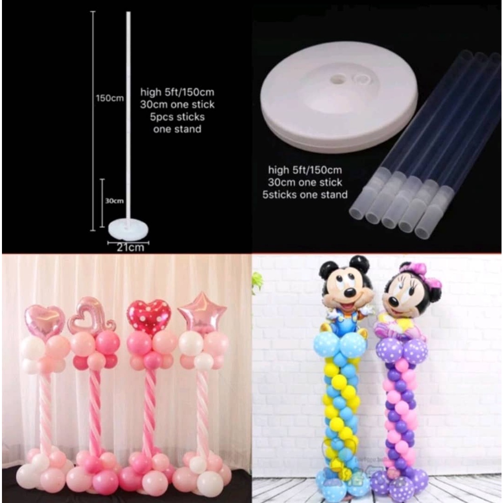 Balloon COLUMN Stand Set (5 feet/150cm) for Party Decorations | Shopee ...