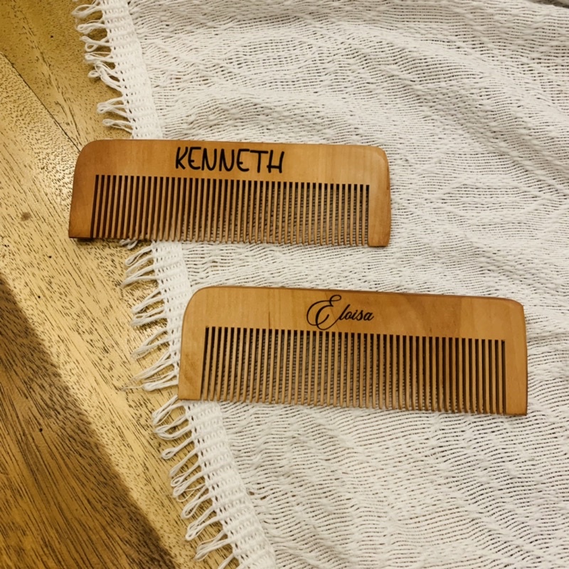 Laser engraved wooden comb | Shopee Philippines