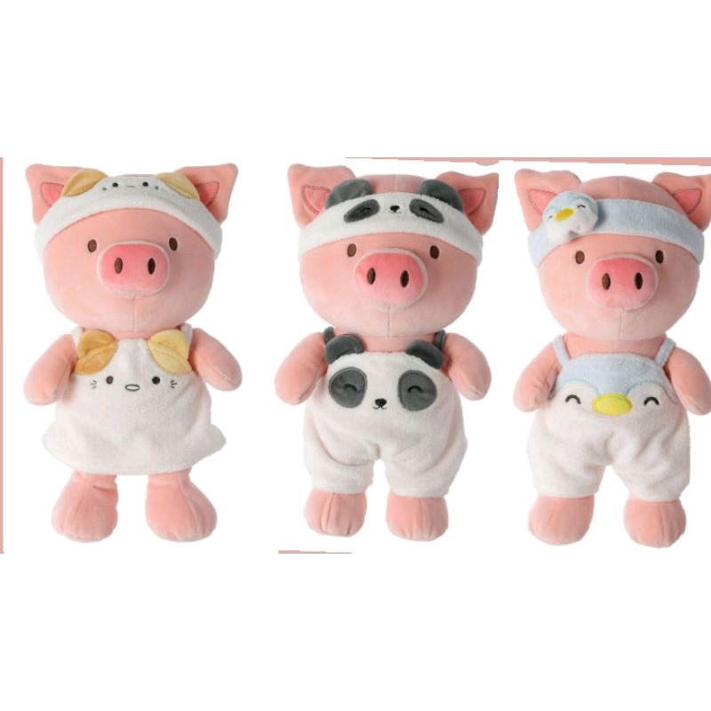 MINISO 9.4in. Hairband & Pajama Pig Plush Toy | Shopee Philippines