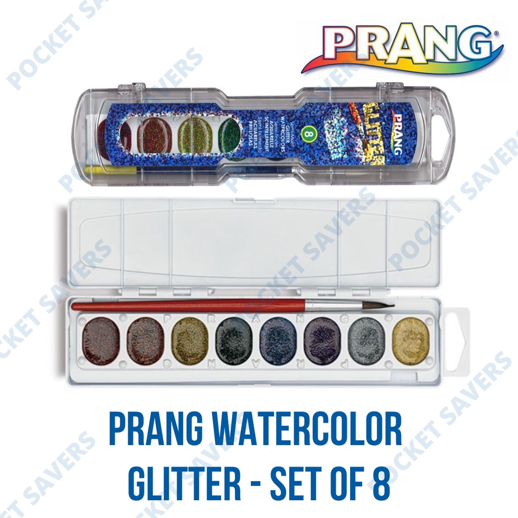 PRANG Watercolor Metallic & Glitter Set (Water Color Paint, Washable ...