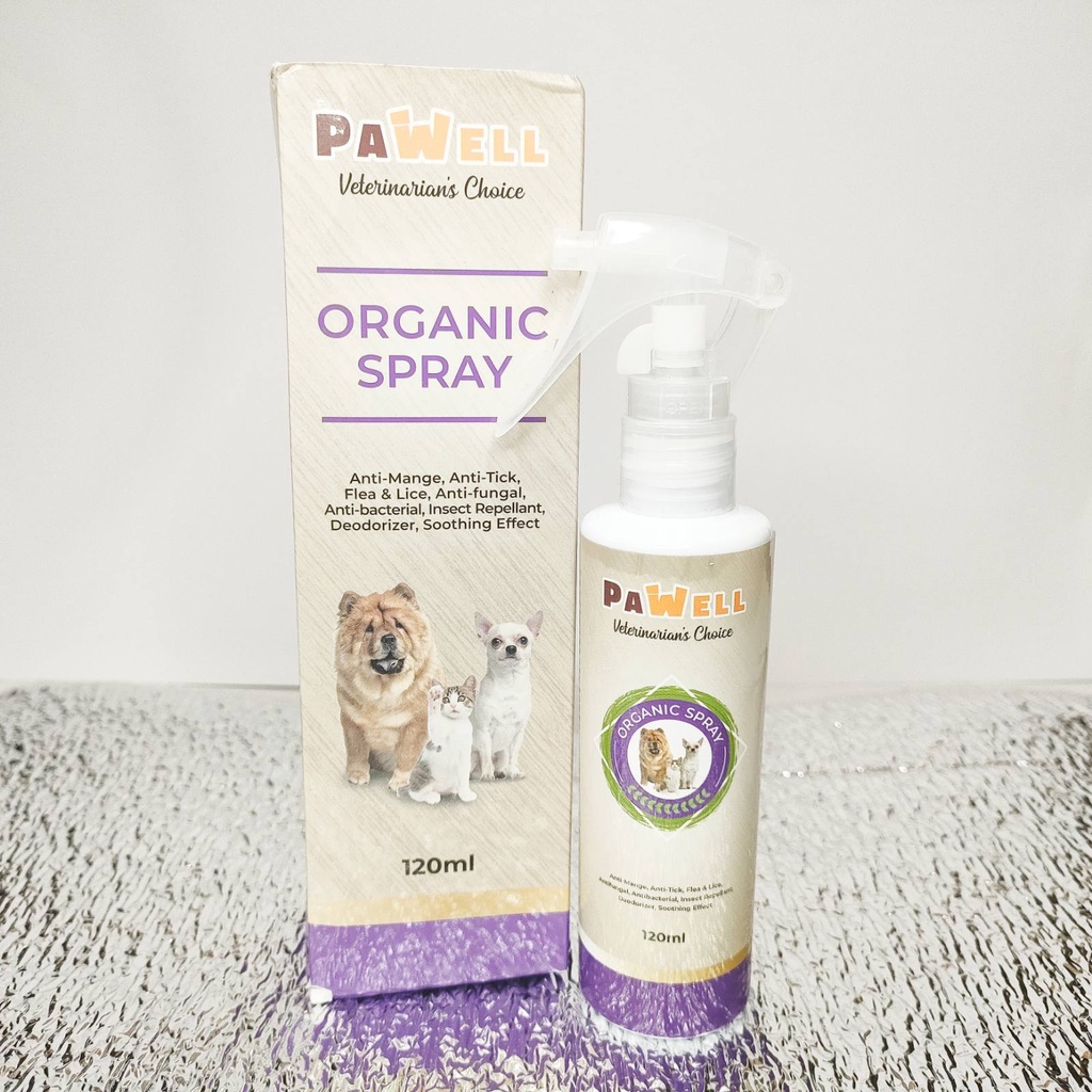 [CL REYES] 1 PAWELL ORGANIC SPRAY 120ML / WOUND SPRAY SOLUTION FOR PETS ...