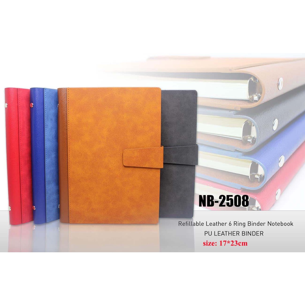 A5 Leatherette 6ring Journal Binder Planner Organizer NB-2508 & NB ...