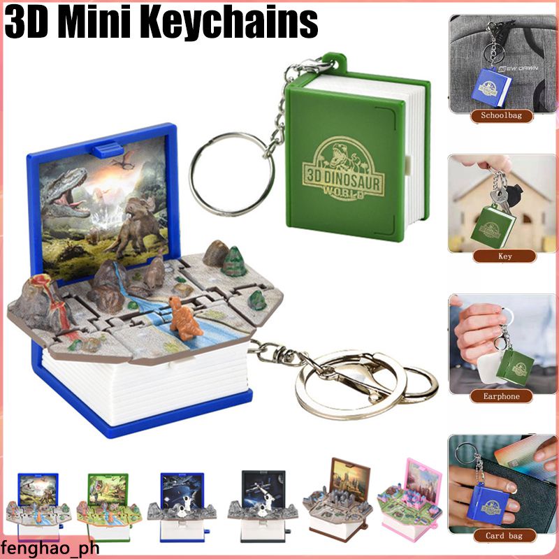 Creative Foldable Magic Book Keychain Handheld Game Pop Up Toys Hidden ...