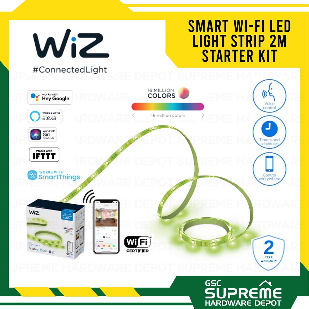 WiZ Smart Wi-Fi LED Light Strip 2M Starter Kit | Shopee Philippines