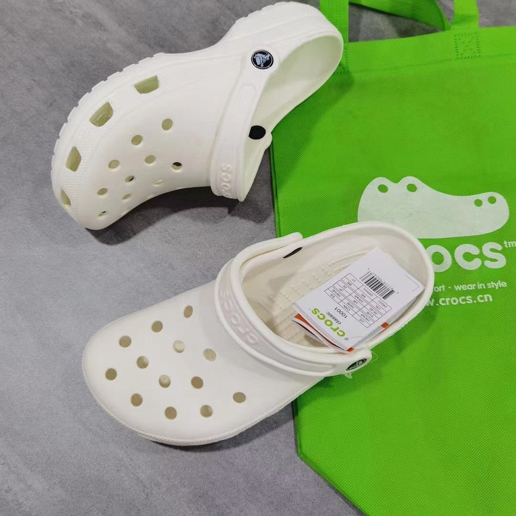 Genuine 100 Crocs Couple Sandals Solid Color Official Crocs Sandals For Men And Women Slippers
