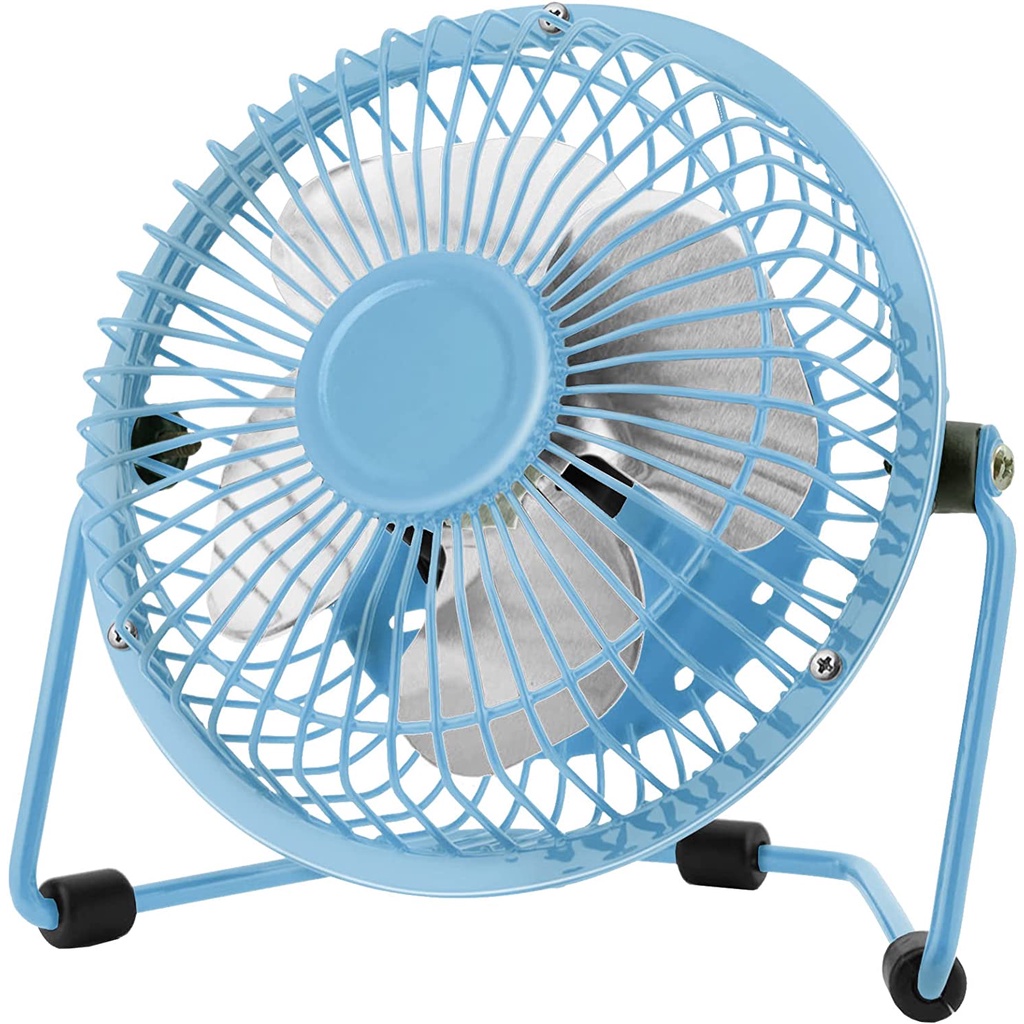 Mini USB Table Desk Personal Fan Metal Design, Quiet Operation 4' USB ...