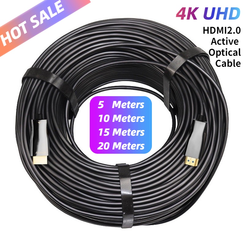 4K UHD AOC Fiber Optic HDMI Cable 18Gbps Ultra High Speed HDR HDCP2.2 HDMI Male to Male For HD ...