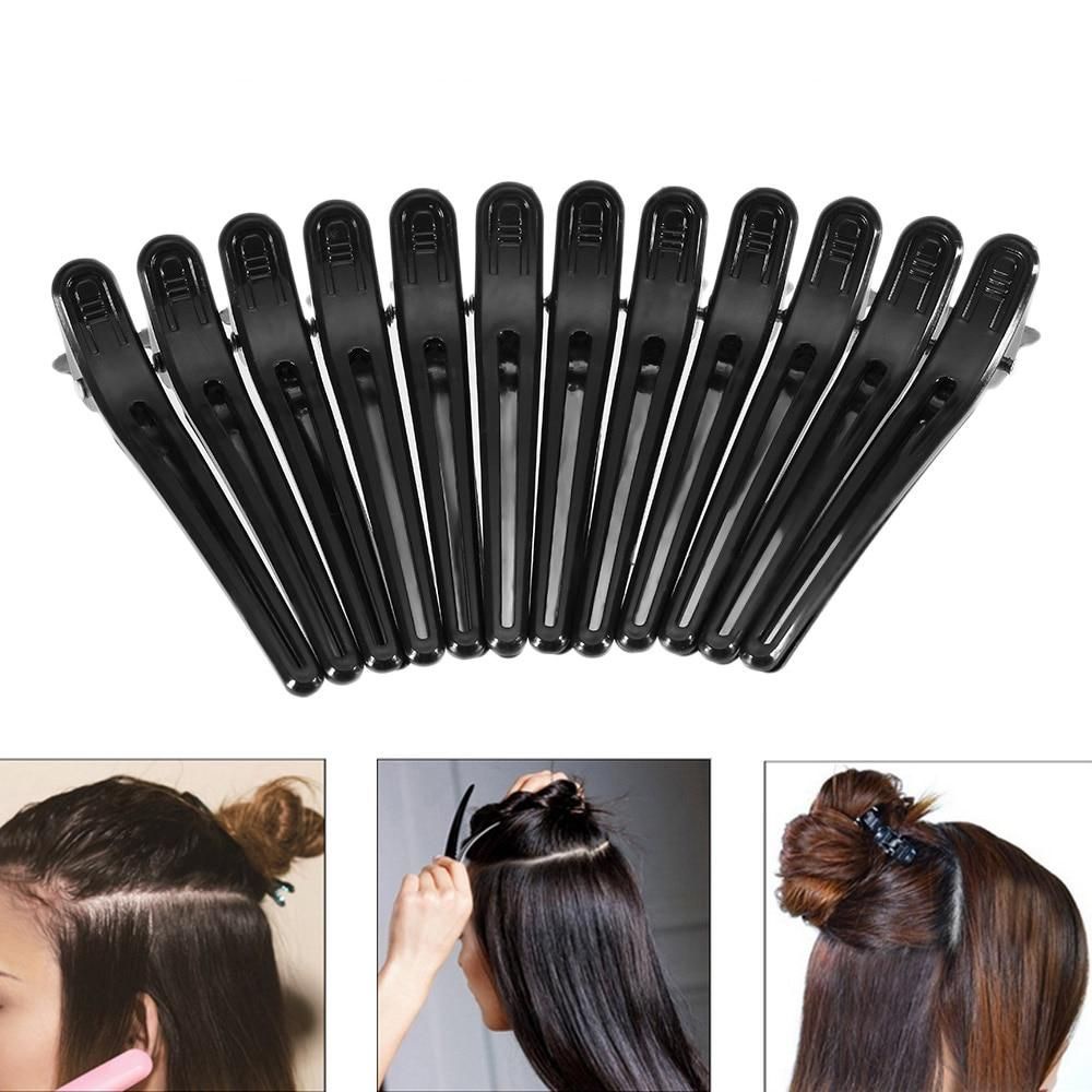 12 PCS BLACK CLIP FOR SALON HAIR STYLING | Shopee Philippines