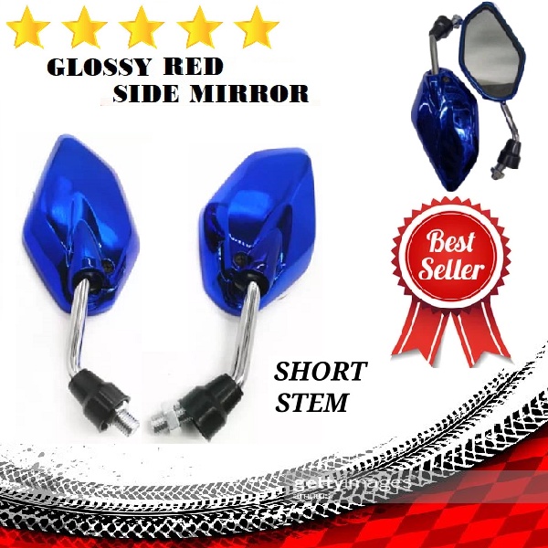 HONDA XRM 110-125 / Side Mirror Short Stem Motorcycle [ GLOSSY BLUE ...