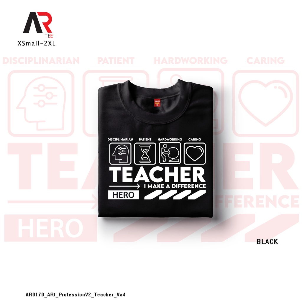 AR Tees Profession Make difference V2 Teacher T-Shirt for Men and Women ...