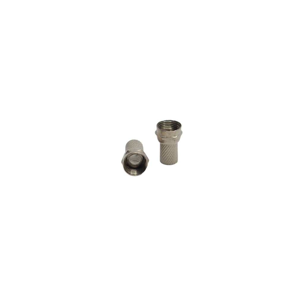 RG6 F-TYPE MALE 17x10mm SILVER, TWIST-ON COAXIAL CABLE RADIO FREQUENCY ...