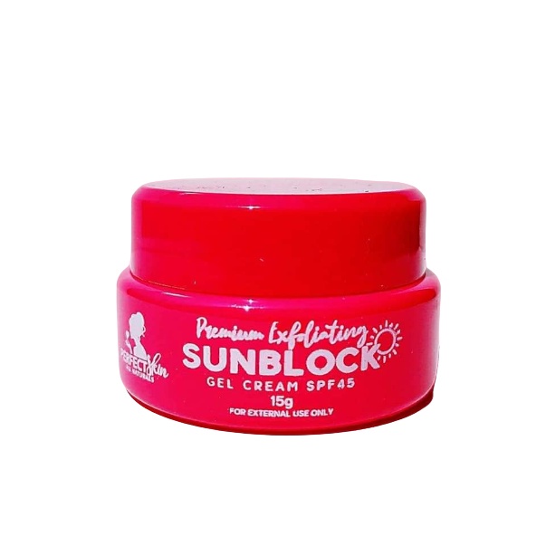 Perfect Skin Premium Exfoliating Sunblock Gel-Cream SPF 45 15g | Shopee ...