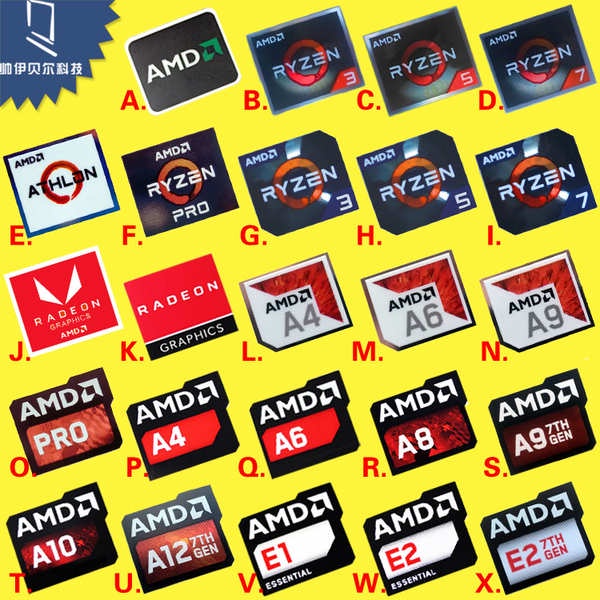 [Sticker] AMD Processor Series Sulong ATHLON Ryzen R 3 5 7 Logo PRO7 ...