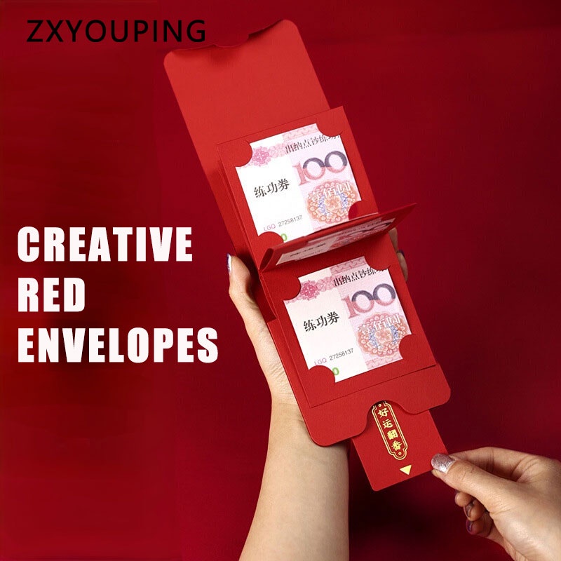 New Year Red Envelope Lucky Money Angpao Creative DIY Spring Festival ...