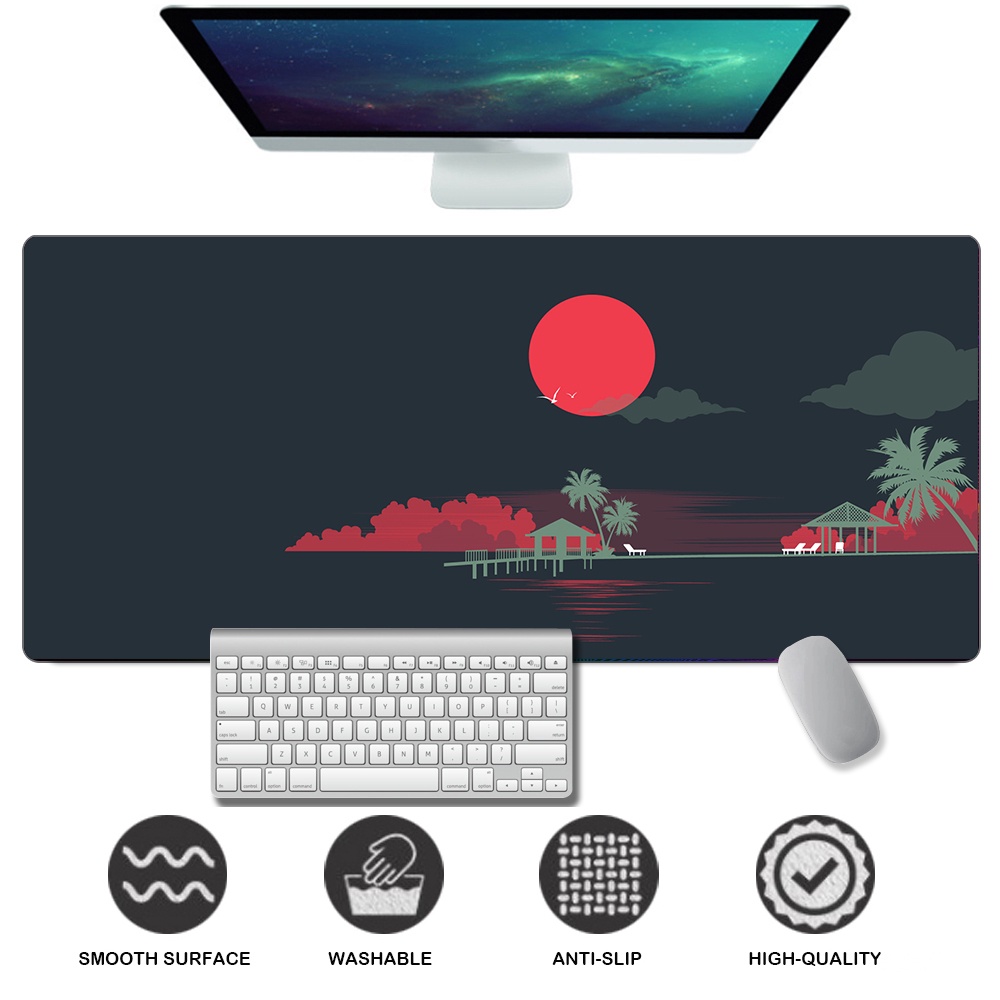 Sunset at the beach Japanese Mousepad Extended Mousepad Large Gaming ...