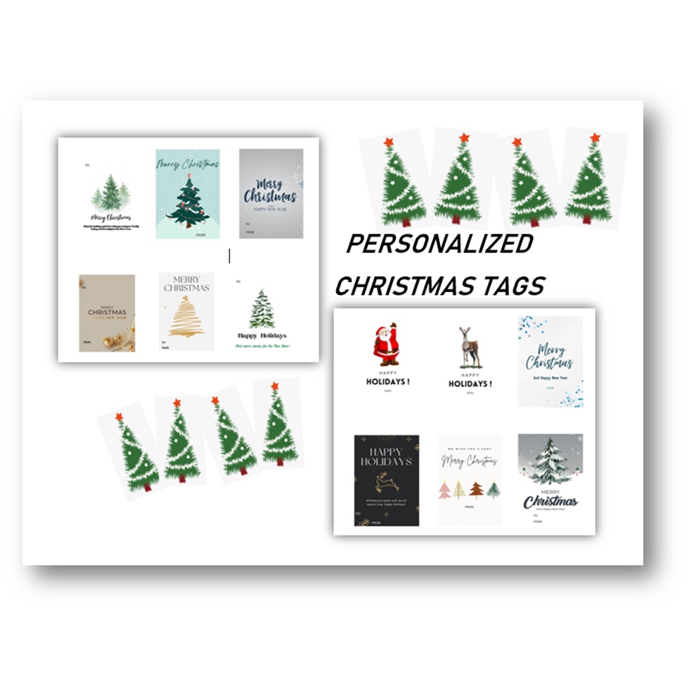 50PCS PERSONALIZED CHRISTMAS GIFT TAG CARD | Shopee Philippines