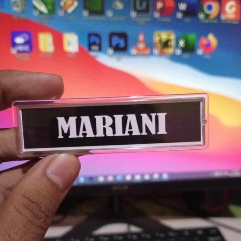 New Font, Name tag nameplate safety pin | Shopee Philippines