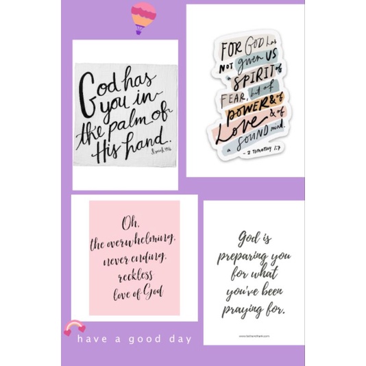 AESTHETIC GOD QUOTES WALL DECOR 8X11 INCHES LAMINATED | Shopee Philippines