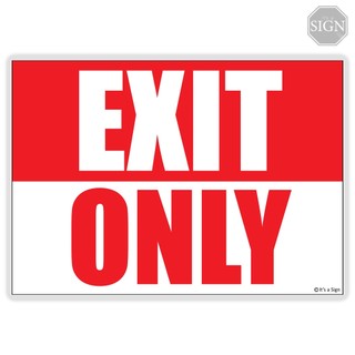 Entrance Exit Only Sign - Laminated Signage - A4 Size | Shopee Philippines