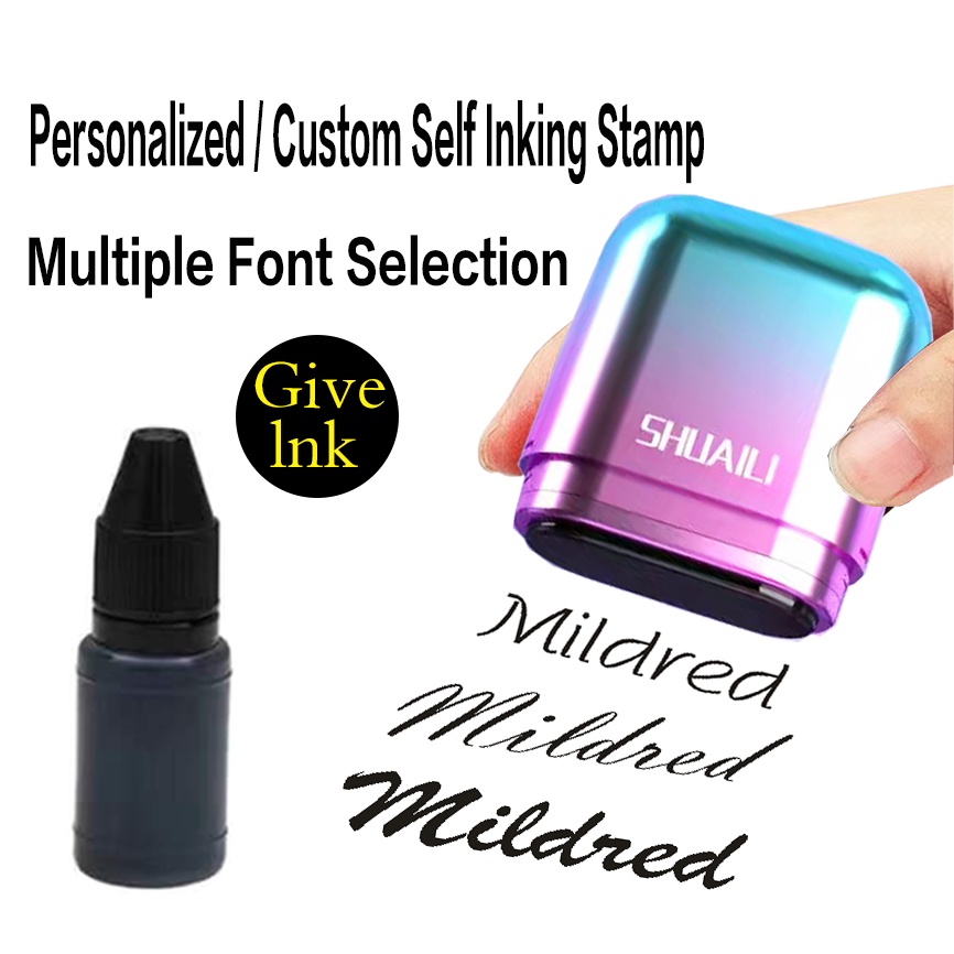 Stamp Personalized【Free ink】 / Custom Self Inking Stamp | Shopee ...