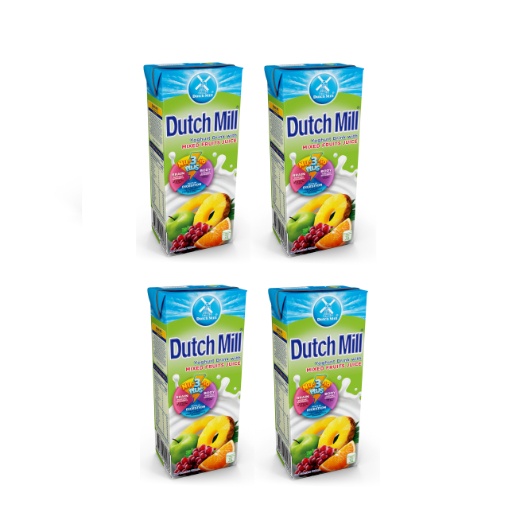 Dutch Mill Yoghurt Drink Mixed Fruits Juice 180mL x 4 | Shopee Philippines