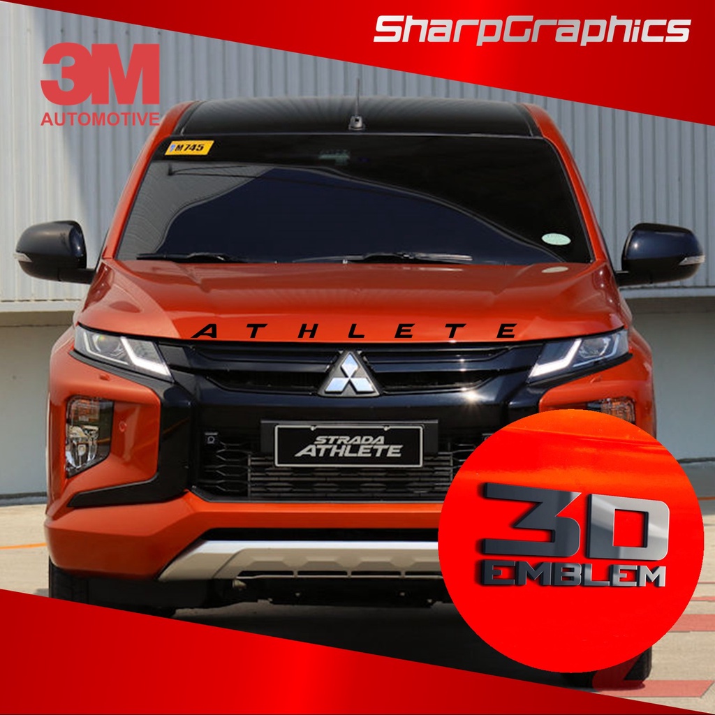 Mitsubishi ATHLETE Strada 3D Hood Emblem Set | Shopee Philippines