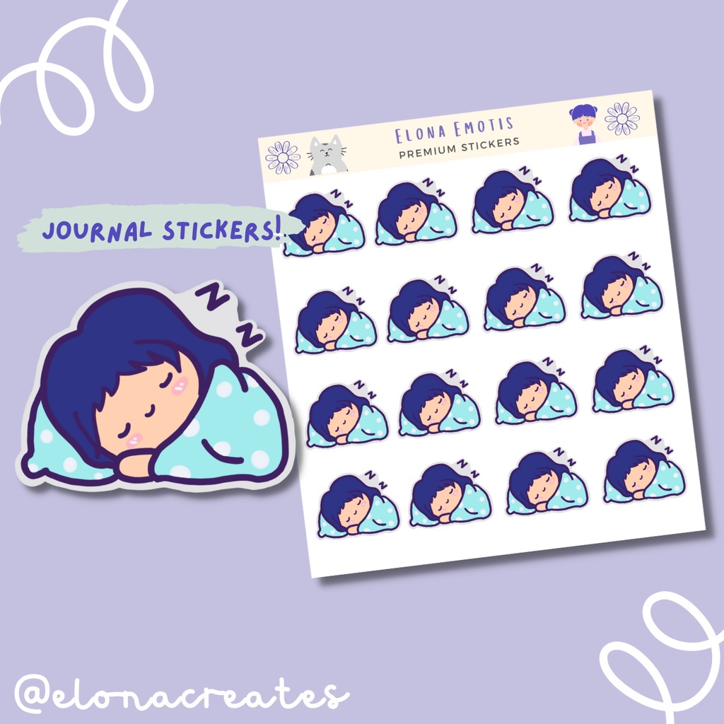 Sleeping Mood Activity Planner And Journal Sticker Sheet EC-1096 ...