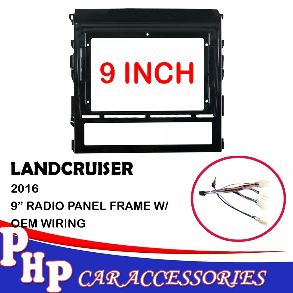 9 Inch Car Fascia for Landcruiser 2016 Head Unit Fascia Radio Frame ...