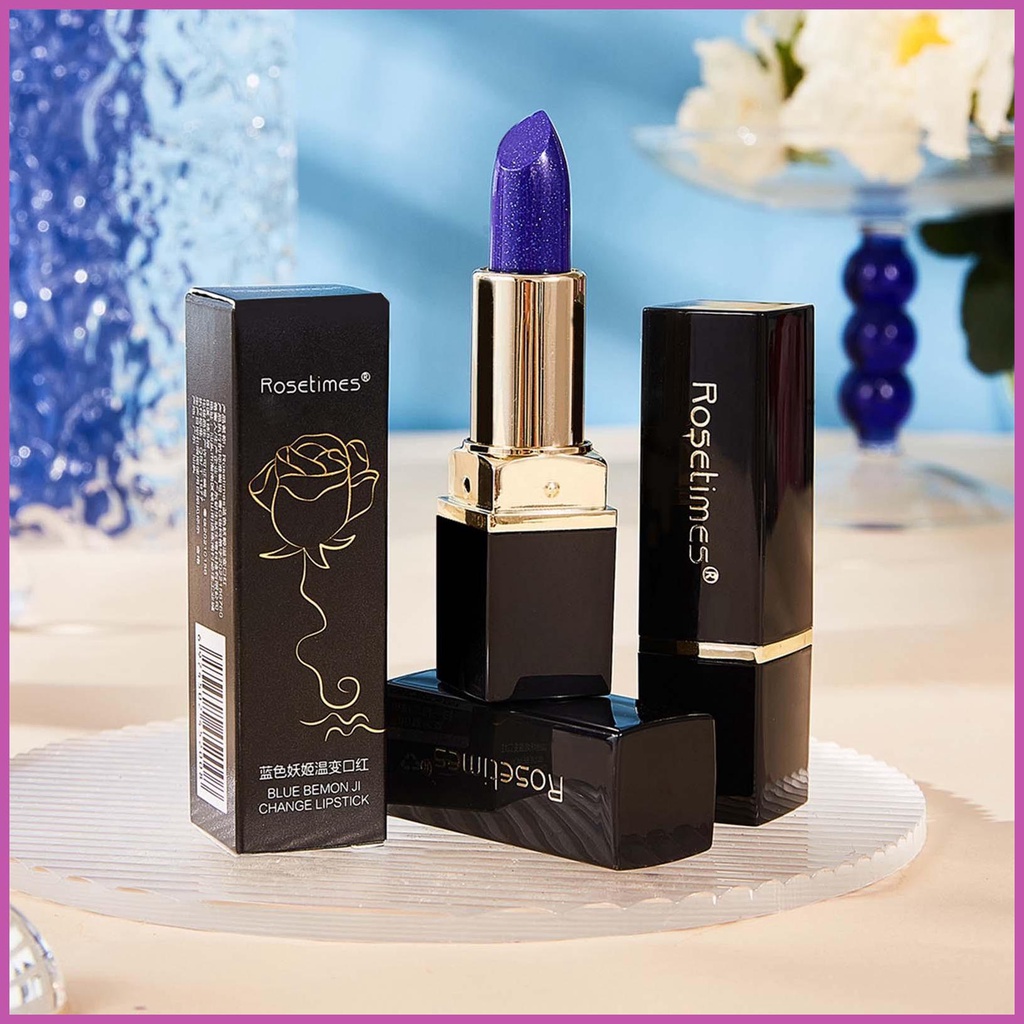 Magic Temperature Color Change Lipstick Blue Shimmer Lipstick Long ...
