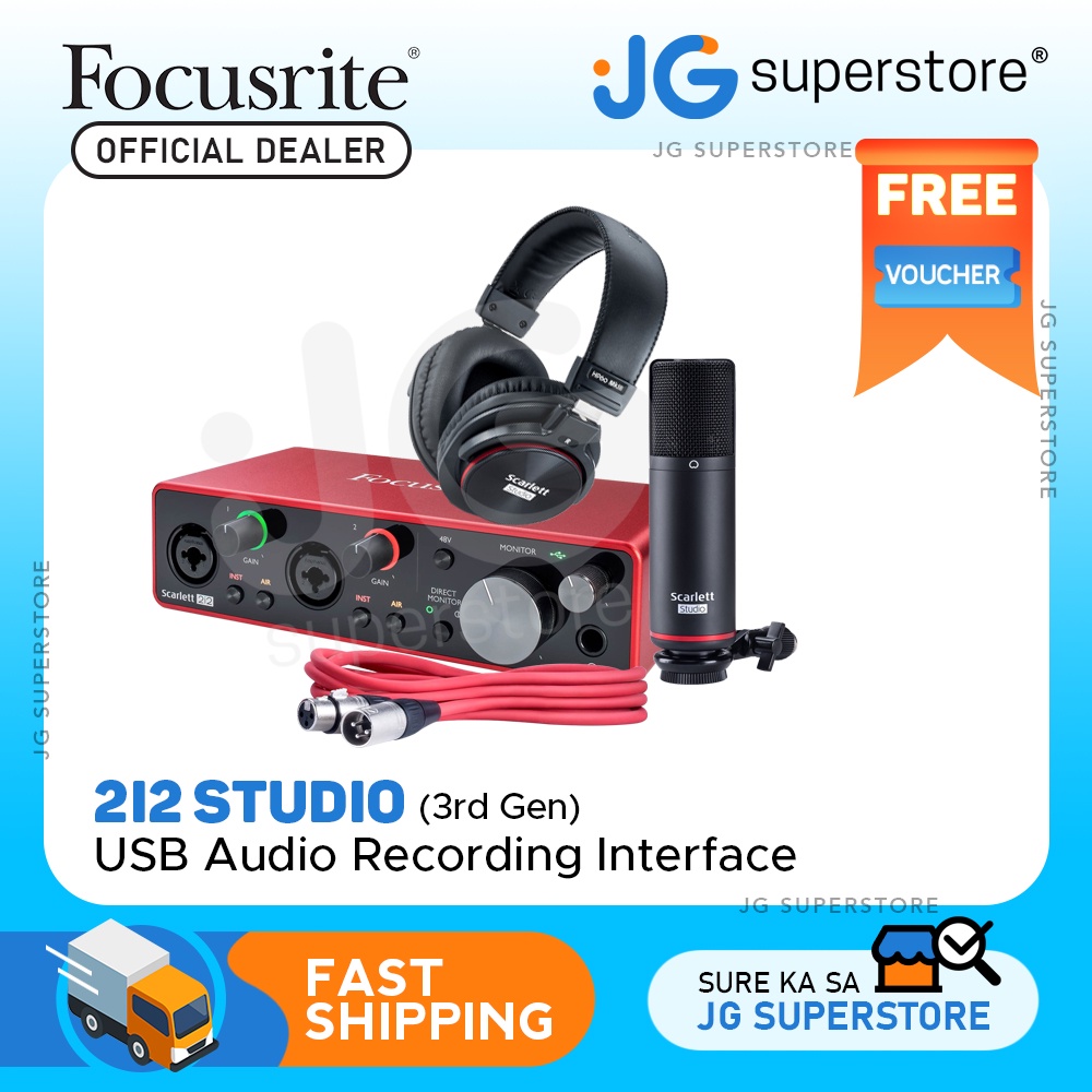 Focusrite Scarlett 2i2 Studio 4th / 3rd Gen USB Audio Interface with ...