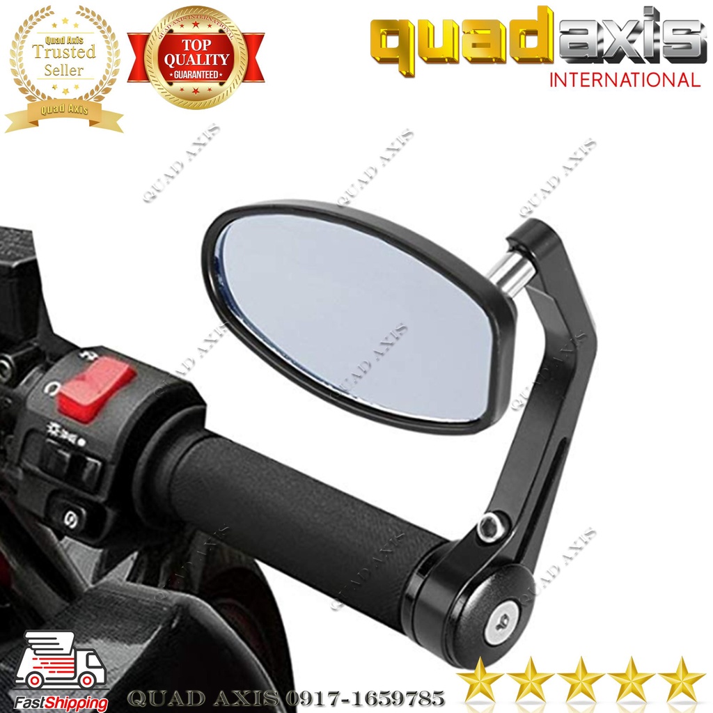 Motorcycle handle Bar End Side Mirror Universal (Black) | Shopee ...