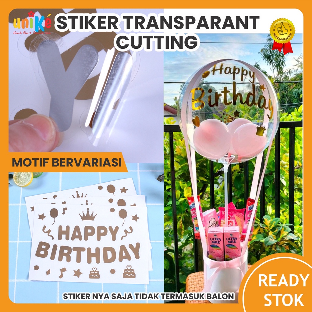 Pvc BALLOON STICKERS / Transparent Clear Balloon Stickers Bobo Parcel ...