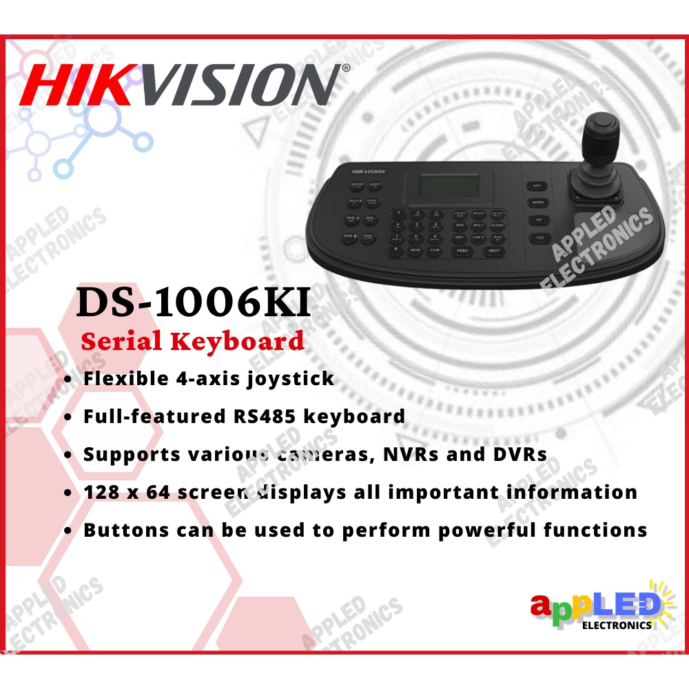 Hikvision DS-1006KI Serial Keyboard for PTZ Cameras | Shopee Philippines