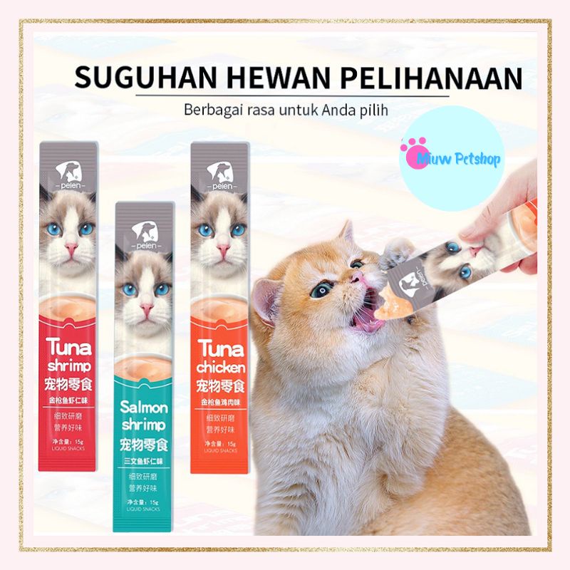 Peien Cat Snack Cat Snack Vitamin Cat Meo Bio Creamy 15gr | Shopee ...