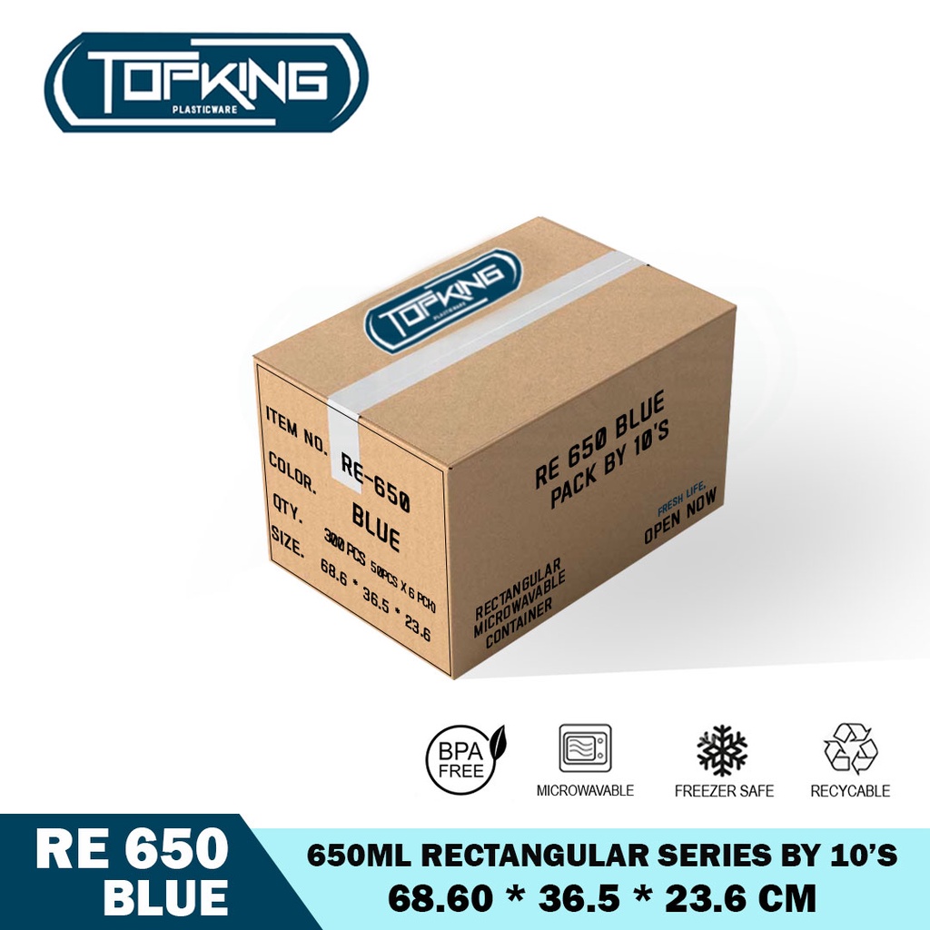 TPK 1BOX COLORED RE 650 RECTANGULAR SERIES 650ML ENVIRONMENTAL FRIENDLY ...
