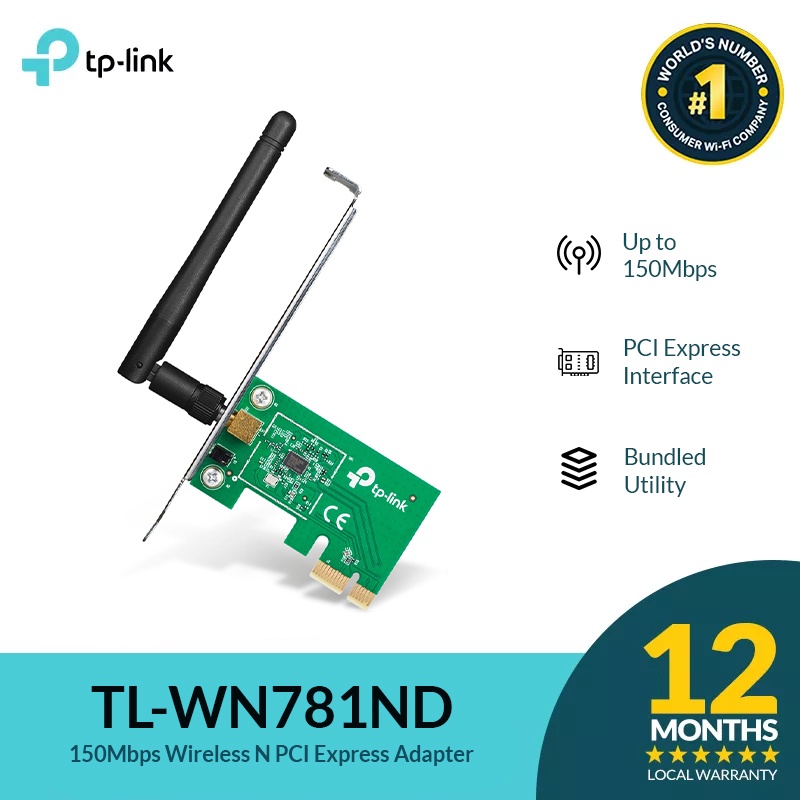 Tp-link WN781ND up to 150Mbps wireless transmission provides PCIE ...