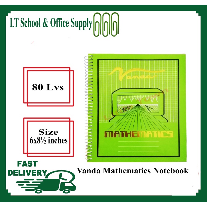 Vanda Mathematics Notebook / math notebook 80Lvs | Shopee Philippines