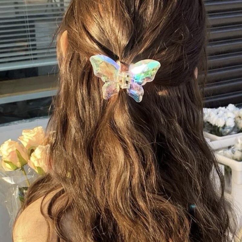 Butterfly Hair Clip Clear Color Has Its Sunlight And Sparkling Playing ...