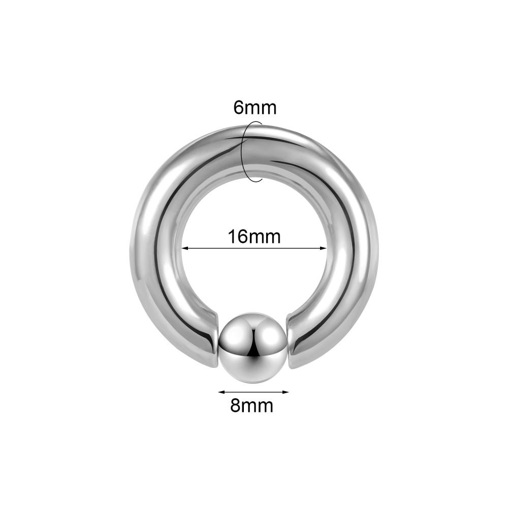 1 PC Large Size Stainelss Steel Horseshoe Nose Ring Big Gauge Septum ...