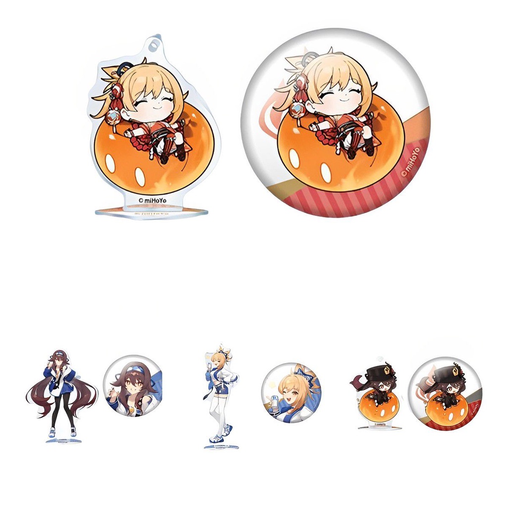 Vibrant Impact Genshin Yoimiya Hu Tao Figure Acrylic Toys Decoration ...